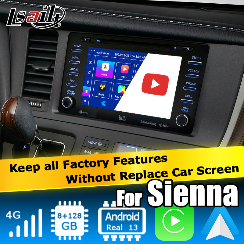 Android 13 Carplay giao diện video Android hộp tự động cho Toyota Sienna